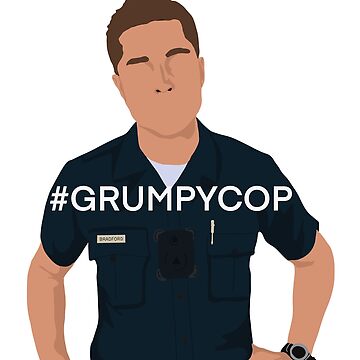 "Grumpy Cop" Sticker by SabrinaArt05 | Redbubble
