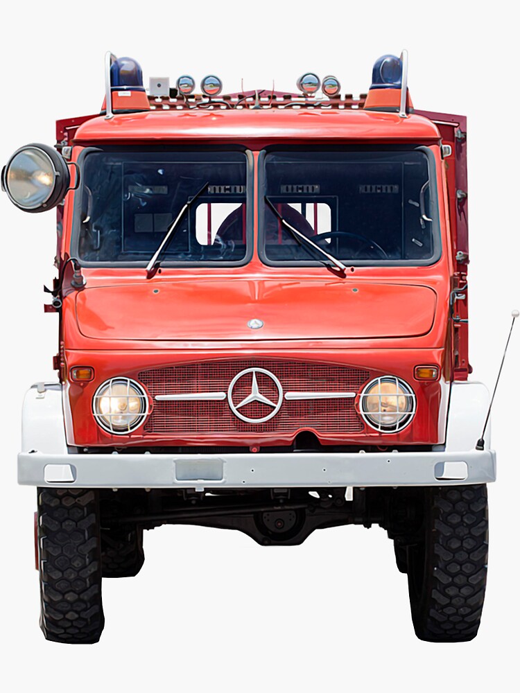 "Mercedes Unimog Forest Firefighter Off-Road Beast" Sticker by nahinuke ...