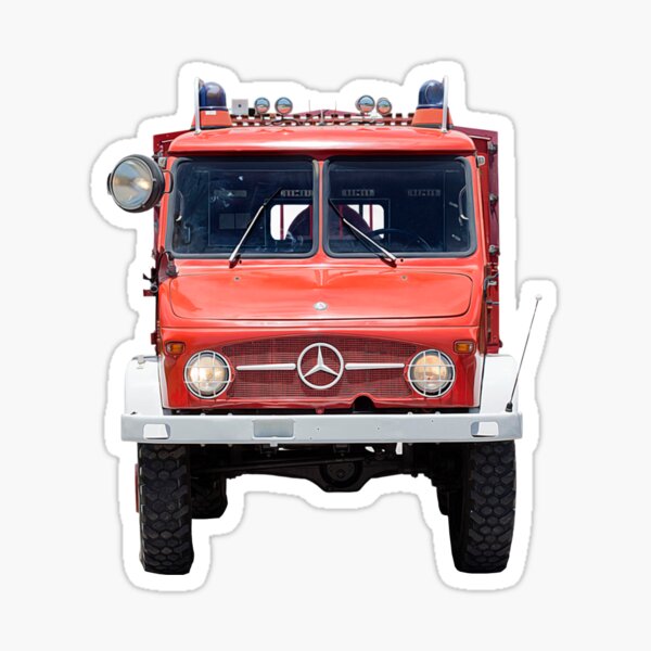 "Mercedes Unimog Forest Firefighter Off-Road Beast" Sticker by nahinuke ...
