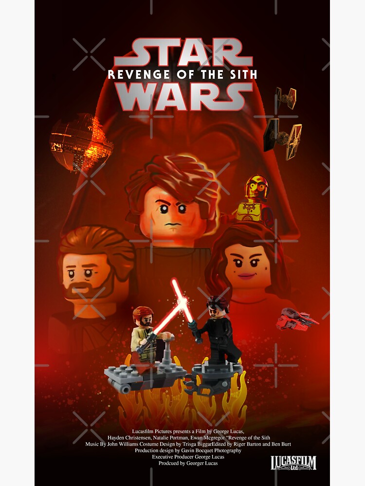 "Revenge of the Sith Lego " Sticker for Sale by zoe-elizabeth07 | Redbubble