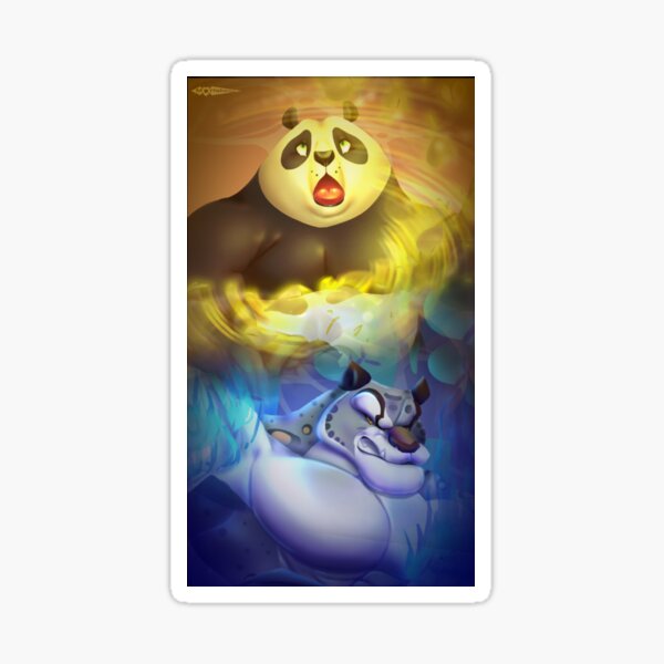 "Tai Lung x Po" Sticker for Sale by Morishasu | Redbubble