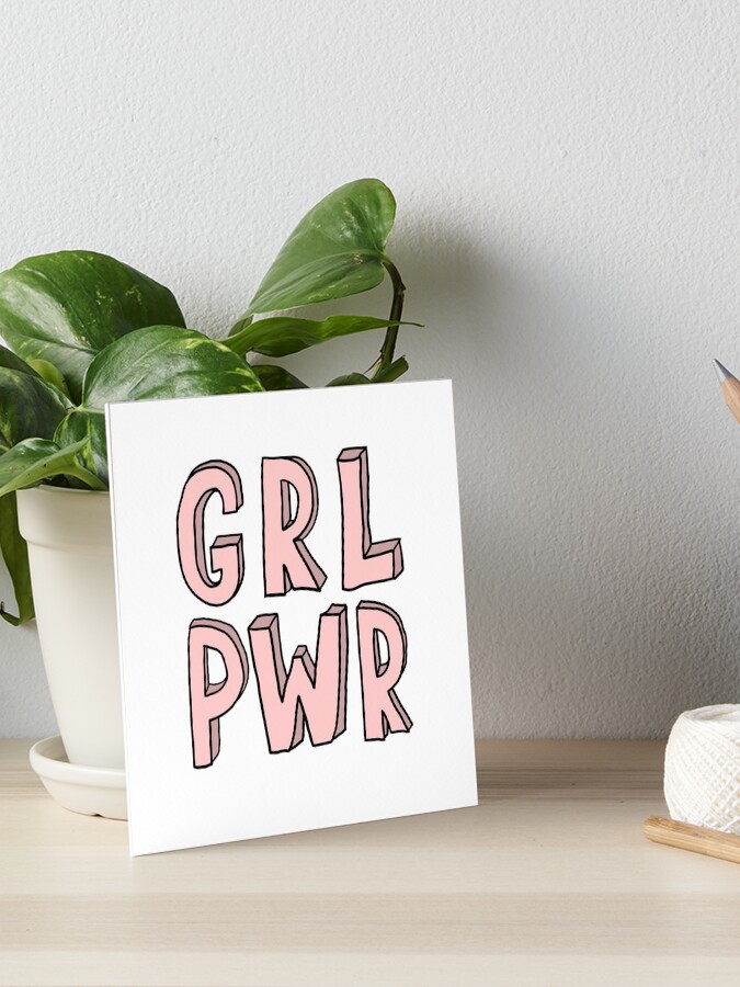"Grl Pwr- Pink" Art Board Print for Sale by Skylar Foister | Redbubble