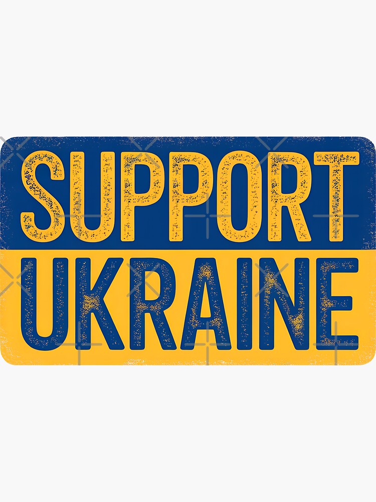 "Support Ukraine Flag" Sticker for Sale by ukdigitalart | Redbubble