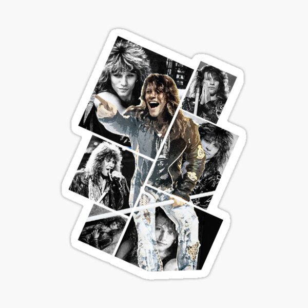 "bon jovi" Sticker for Sale by SyahrulPopArt | Redbubble