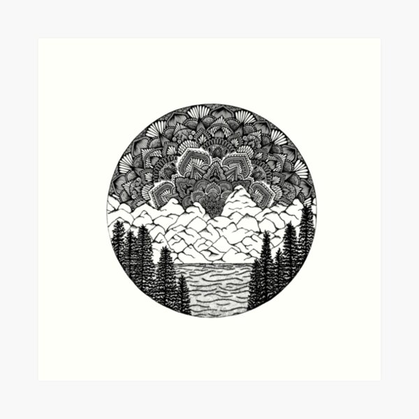 "Mandala Landscape" Art Print by dare2draw | Redbubble