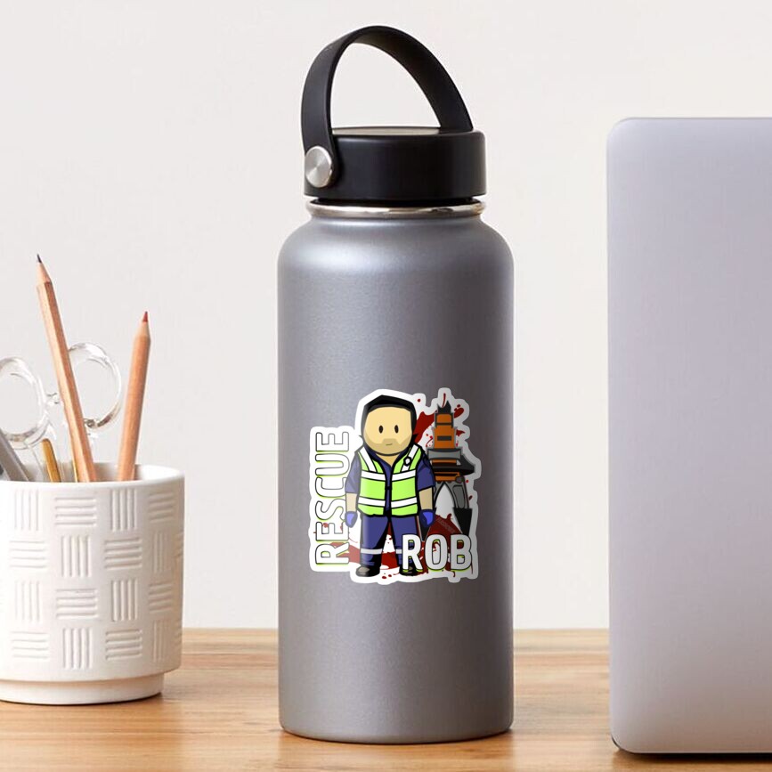 "Custom: Rescue Rob!" Sticker for Sale by Flashover | Redbubble