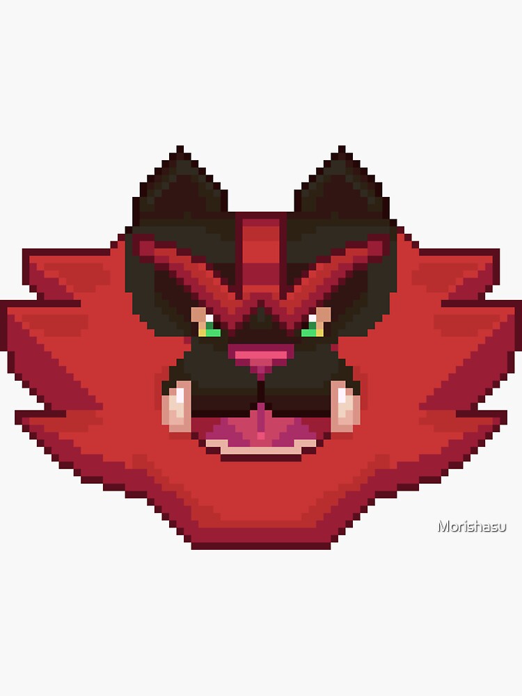 "Incineroar Icon" Sticker for Sale by Morishasu | Redbubble