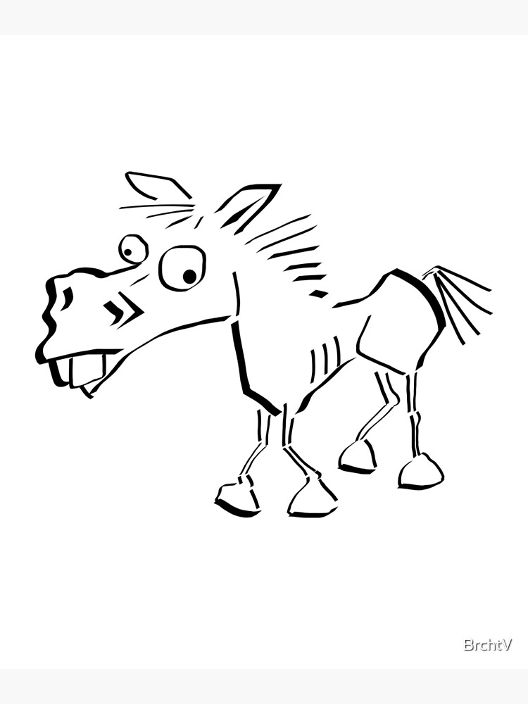 "Silly Funny Donkey Cartoon" Art Print by BrchtV | Redbubble