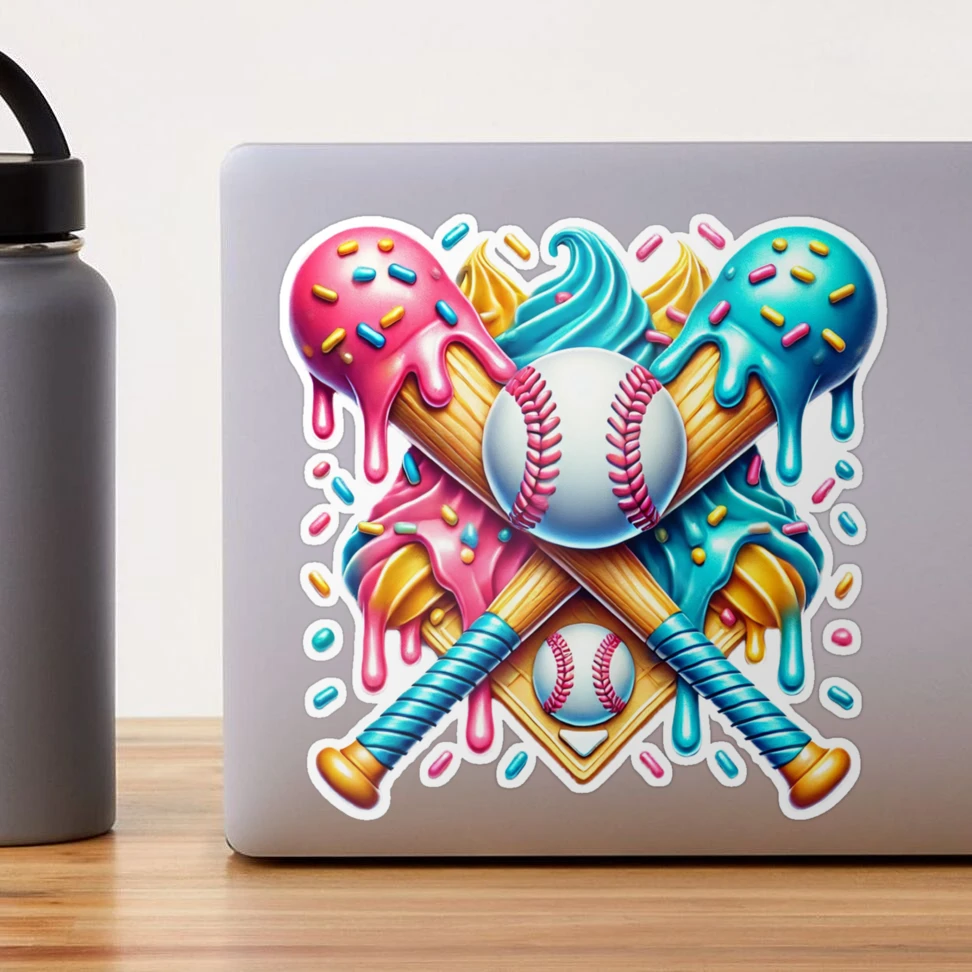Laptop Decoration Personalized Ice Cream Drip Name Stickers - Custom ...