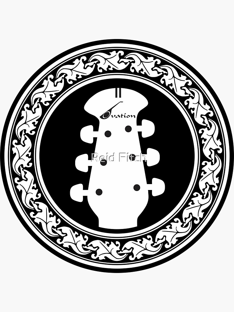 "Ovation Guitars Rosette Logo" Sticker for Sale by Reid Fitch | Redbubble