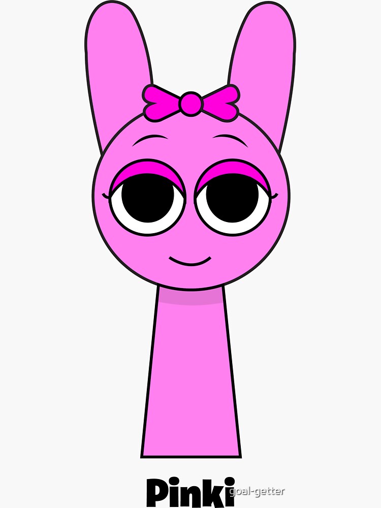 "Pinki Sprunki" Sticker for Sale by goal-getter | Redbubble