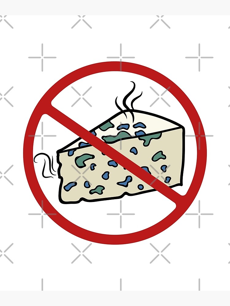 "Prohibited Stinky Cheese Sign, Black, Red, White, Blue, Signage ...