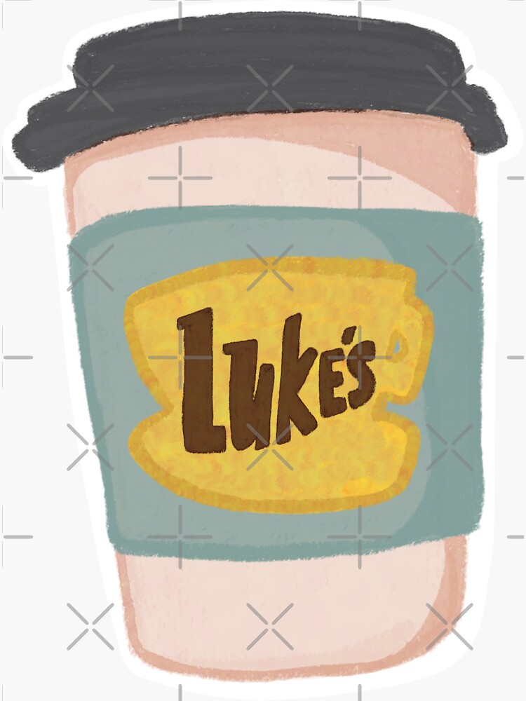 "Luke’s coffee cup to-go Gilmore girls sticker" Sticker for Sale by ...