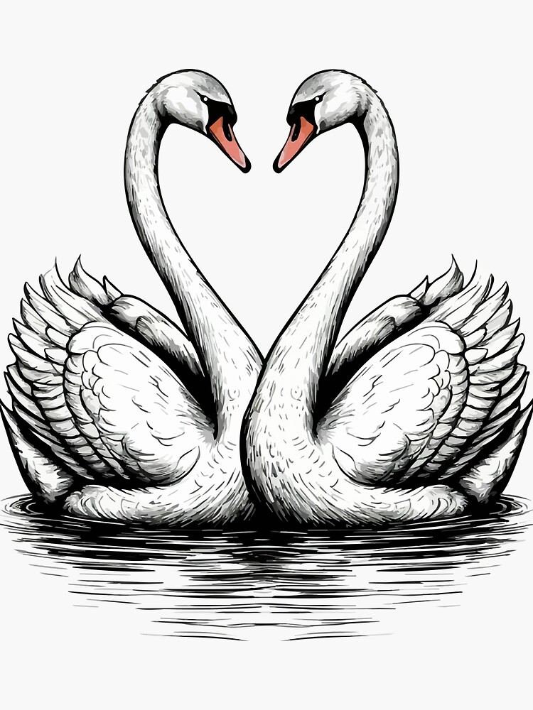 "Swan" Sticker for Sale by Grypis | Redbubble