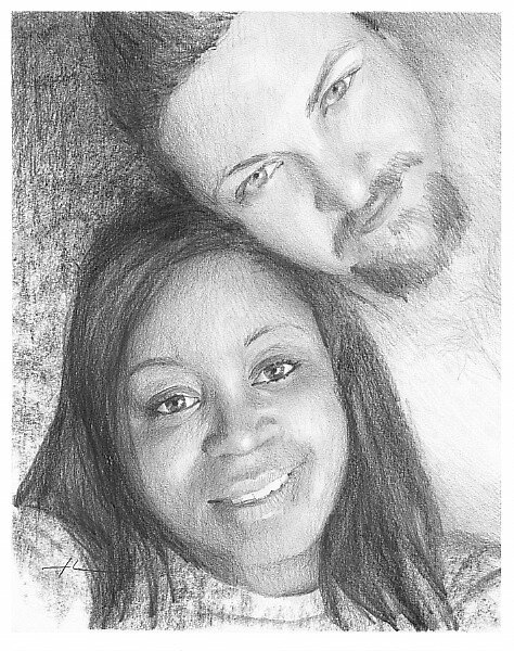 "couch couple closeup selfie drawing" by mike theuer | Redbubble
