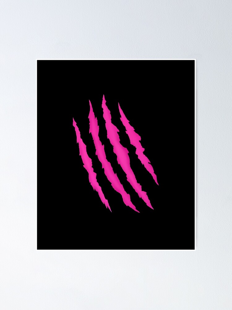 "PINK CLAW MARKS" Poster for Sale by MortalDesigns | Redbubble