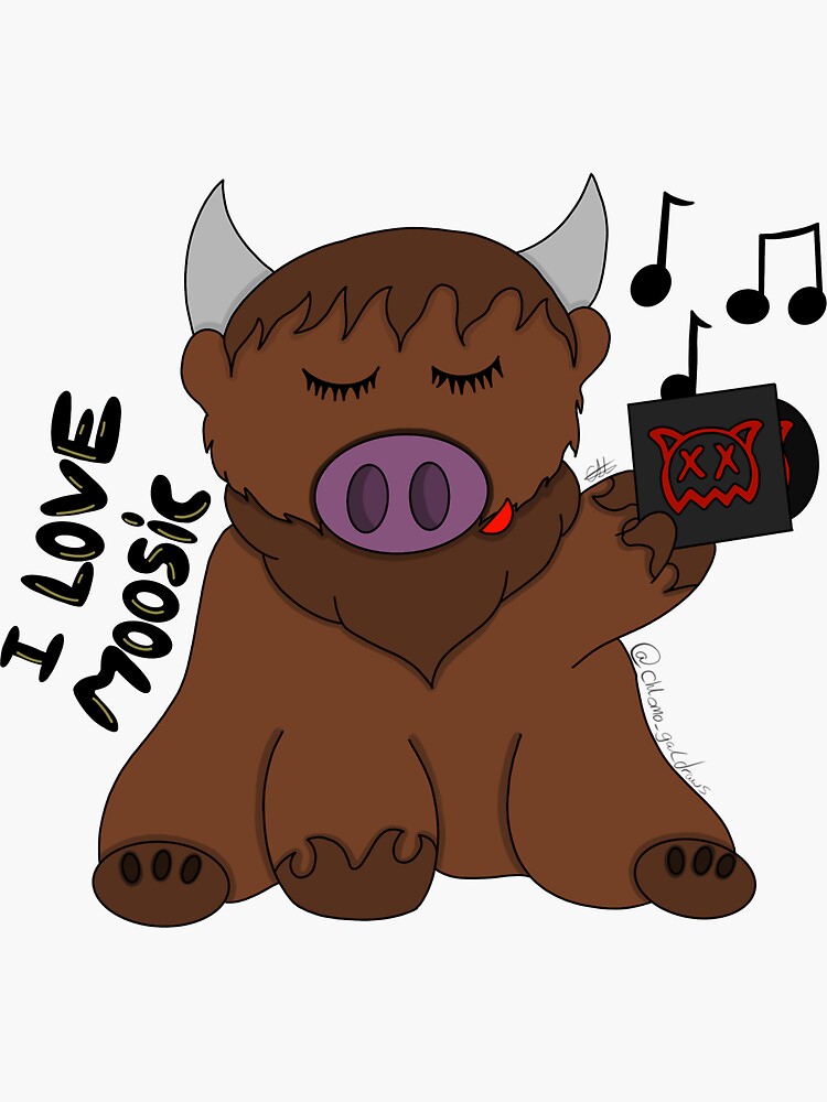 "Winston - Sick Boi Highland Cow" Sticker for Sale by Chlomo-gal ...