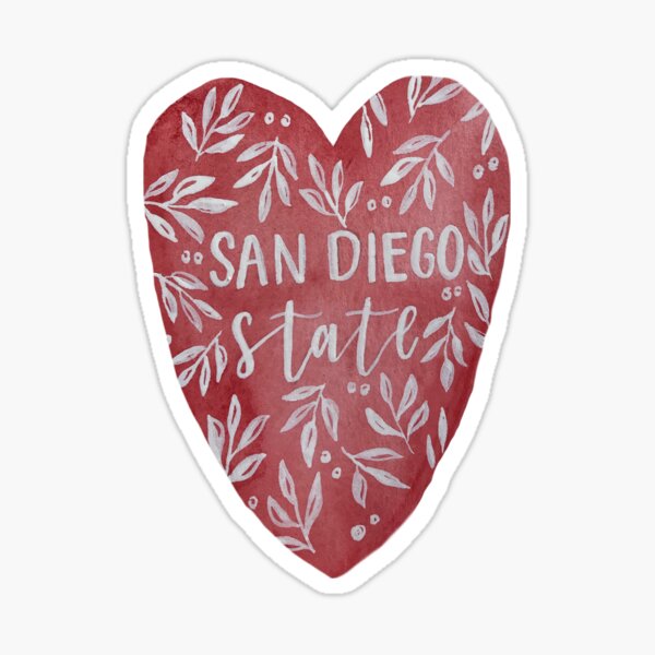 "SAN DIEGO STATE SDSU" Sticker for Sale by simplypaints | Redbubble