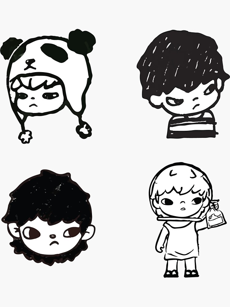 "Hirono doodle sticker pack" Sticker for Sale by chiaoo | Redbubble