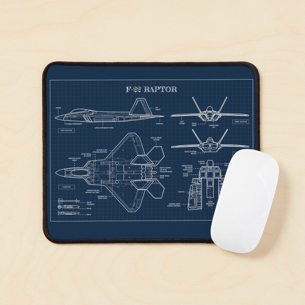 "F-22 Raptor (Navy Blueprint)" Poster for Sale by BGALAXY | Redbubble