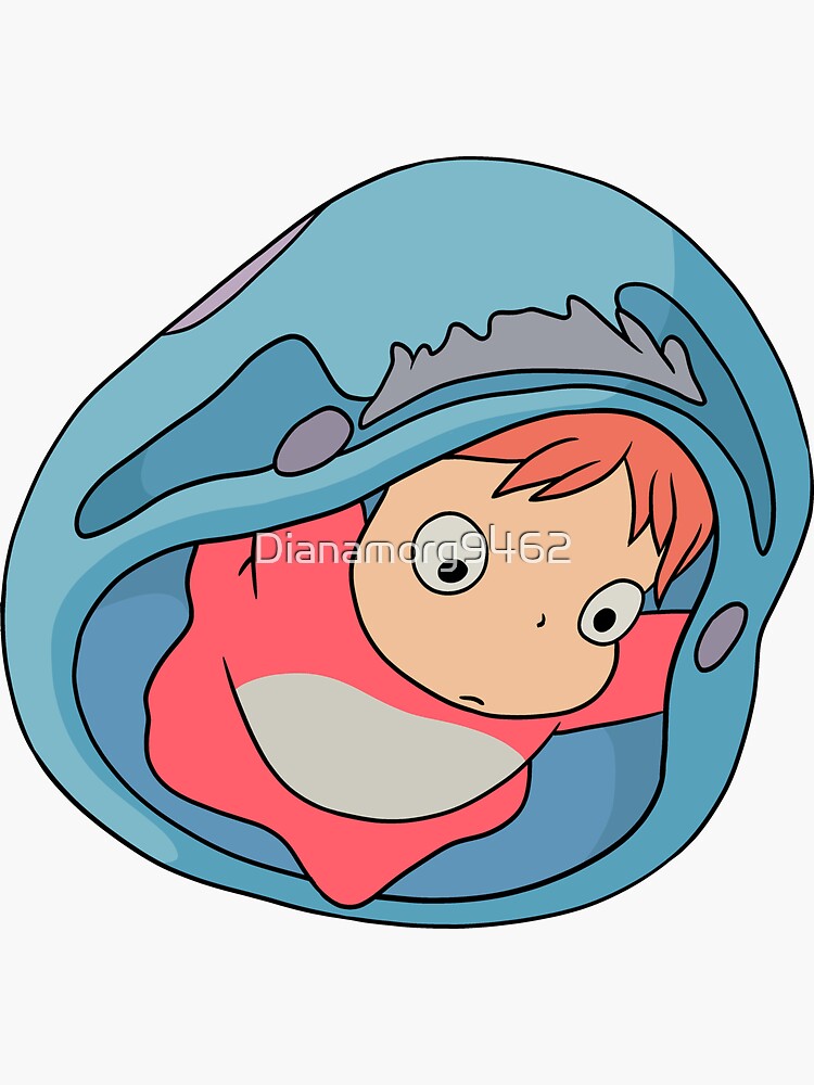 "Ponyo’s Escape" Sticker for Sale by Dianamorg9462 | Redbubble