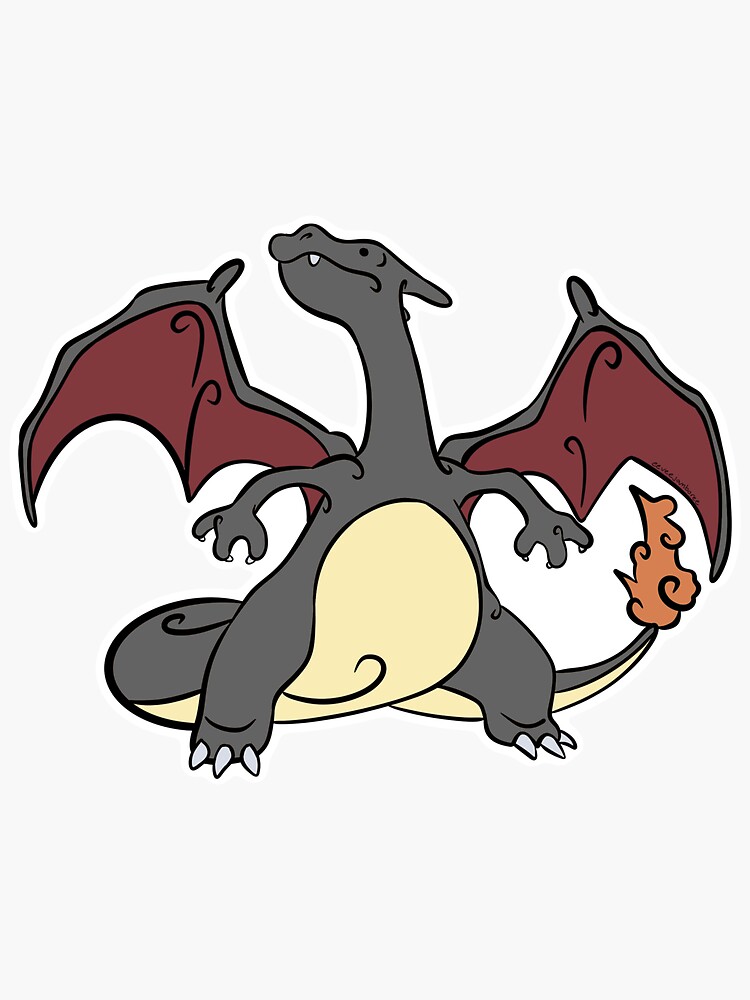 "Doodle Pal Shiny Charizard" Sticker for Sale by Eeveejamboree | Redbubble