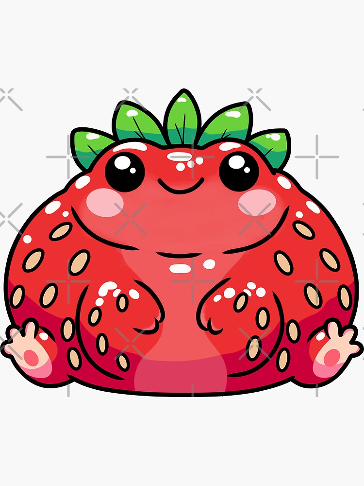 "Strawberry frog" Sticker for Sale by Delidream | Redbubble