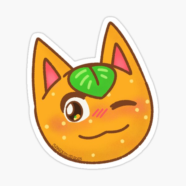 "Tangy, the citrus cat" Sticker for Sale by SparkDreamz | Redbubble