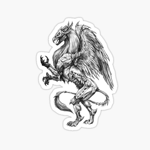 "Armored Dark Side Griffin on transparent background | Graphite pencil ...