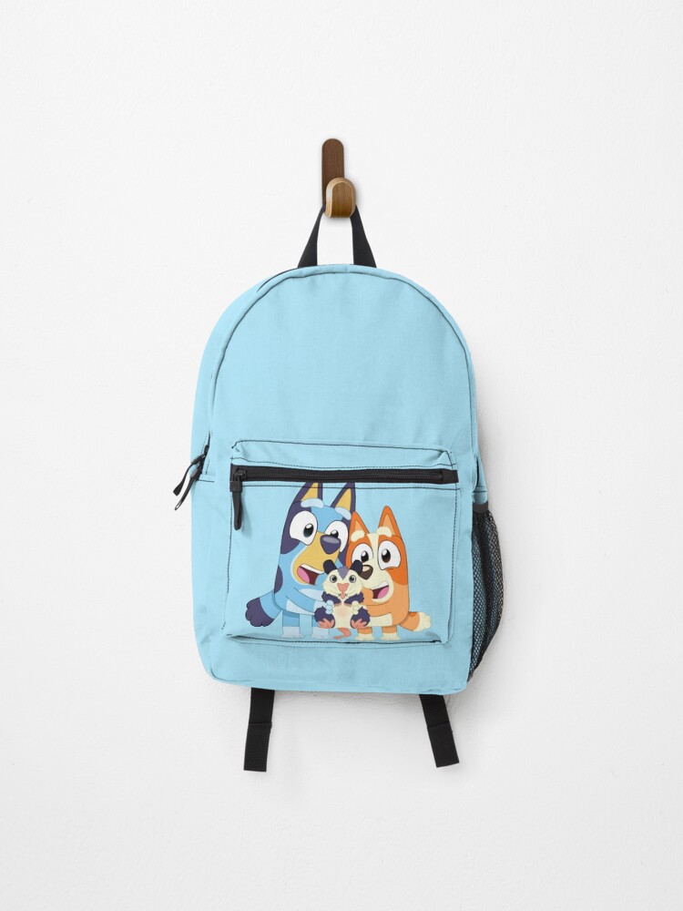 "Bluey and Bingo Holding an Opossum" Backpack for Sale by BlueLocketeer ...