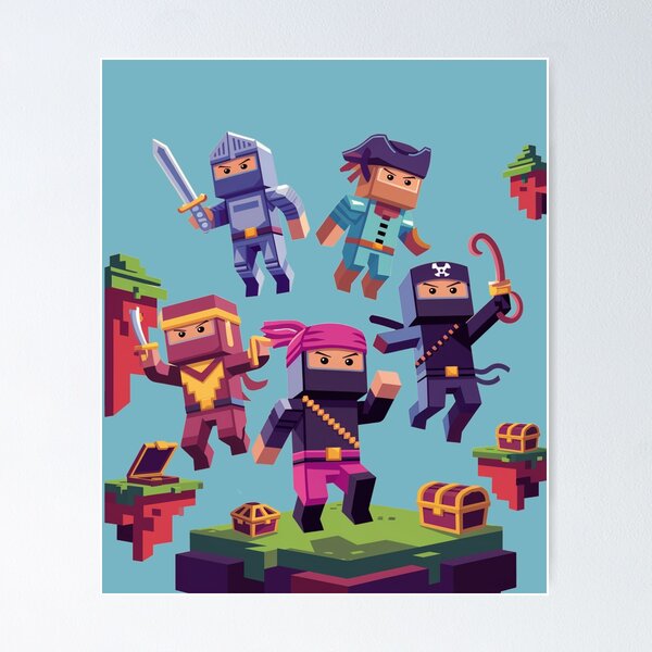 "Roblox Blocky Adventure Squad" Poster for Sale by GemiGarp | Redbubble