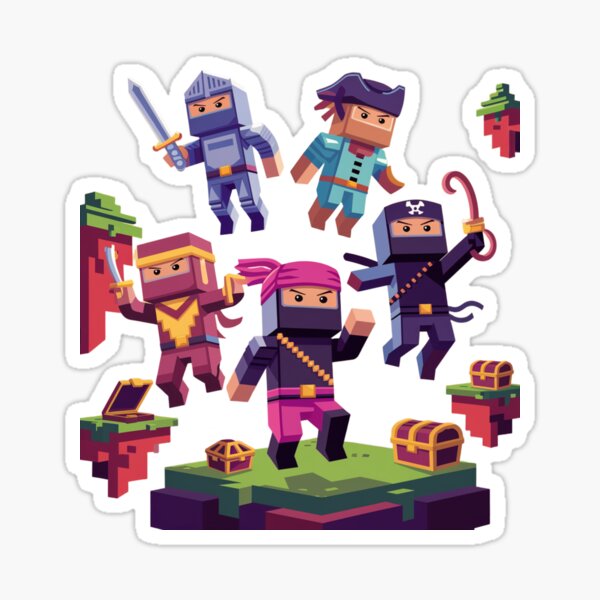 "Roblox Blocky Adventure Squad" Sticker for Sale by GemiGarp | Redbubble