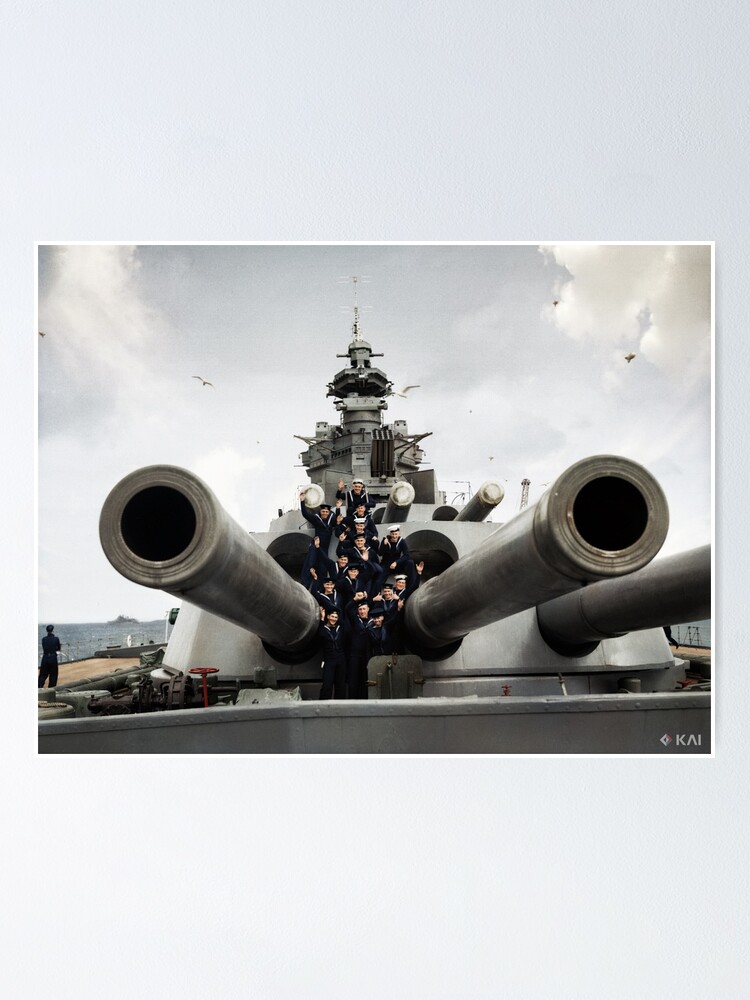 "HMS Nelson Battleship 1941 colorized" Poster for Sale by KAI-Studio ...
