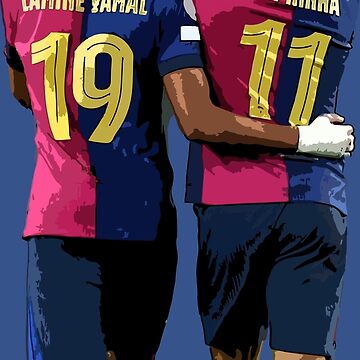 "Lamine Yamal + Raphinha" Sticker by raffrasta | Redbubble