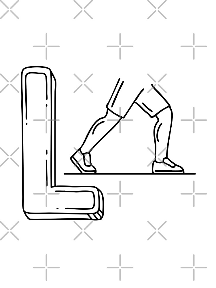 "An Illustration of a Leg beside the Letter L" Kids T-Shirt for Sale by ...