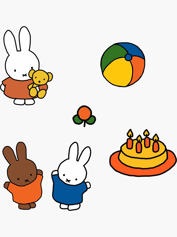 "Miffy Sticker Pack " Sticker for Sale by ColourColor | Redbubble