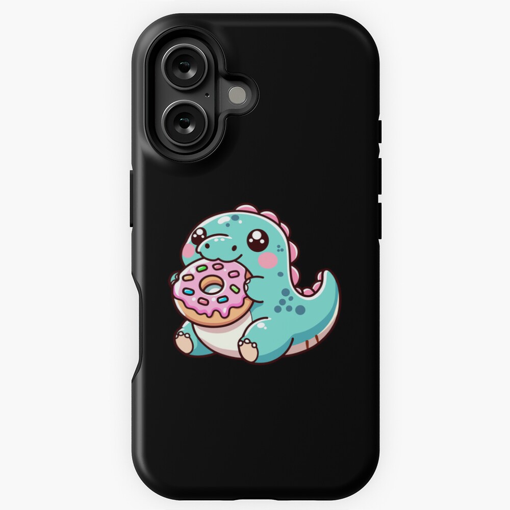 "Dino with donut" Sticker for Sale by Delidream | Redbubble
