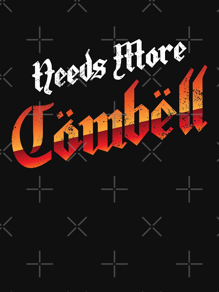 "Needs More Cowbell Shirt - 70s Classic Rock Tee" T-shirt for Sale by ...
