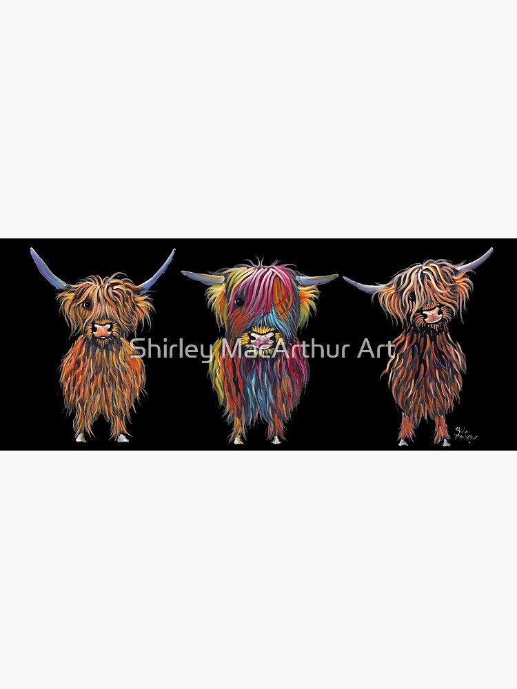 "HiGHLaND CoWS PRiNT, SCoTTiSH HaiRY ' ALL THRee ' BY SHiRLeY MacARTHuR ...