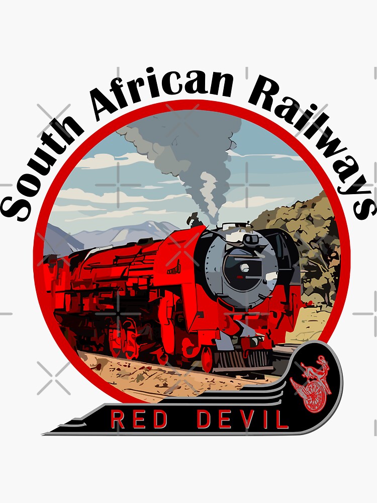 "Red Devil Steam Locomotive" Sticker for Sale by Boerekaner | Redbubble