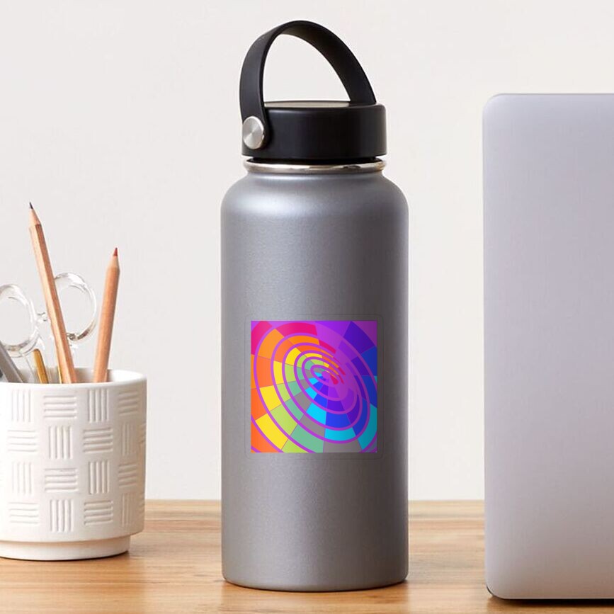 "Hypnotic Spiral Rainbow Void" Sticker for Sale by DandWShop | Redbubble
