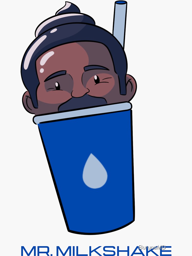"Mr. Milkshake" Sticker for Sale by BurunaMD | Redbubble