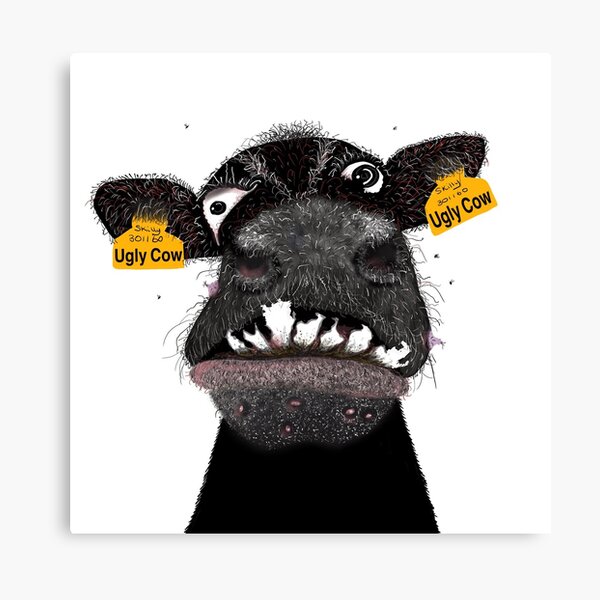 "Ugly cow" Canvas Print for Sale by cheekycows | Redbubble