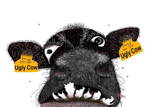"Ugly cow" Canvas Prints by cheekycows | Redbubble