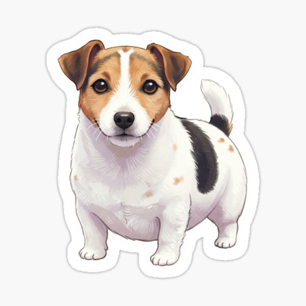 "Realistic Chubby Jack Russell" Sticker for Sale by JeepsTrikao | Redbubble
