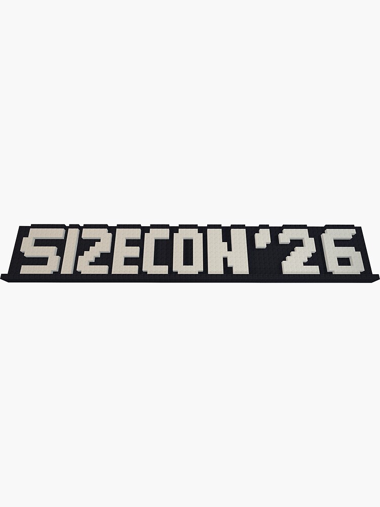 "Sizecon 2026 Minecraft Logo" Sticker for Sale by Cubanapple | Redbubble