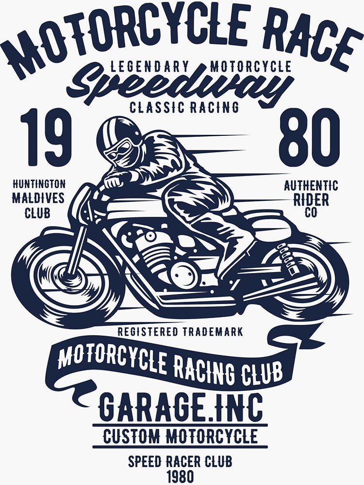 "MOTORCYCLE SPEEDWAY" Sticker for Sale by Super3 | Redbubble