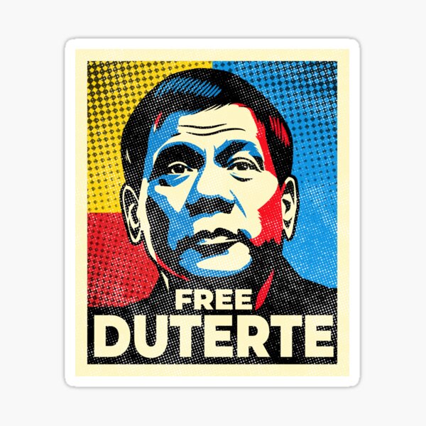 " Free Duterte – Stand for Justice- Stand with Rodrigo Duterte" Sticker ...