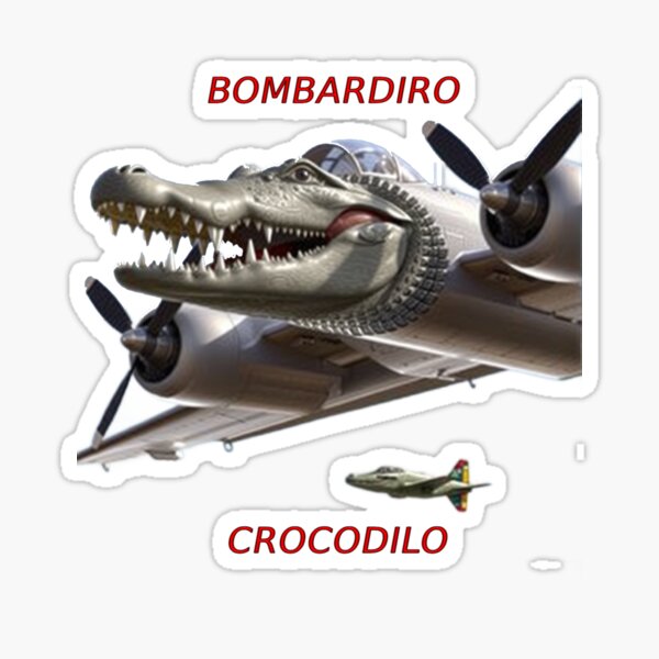 "Bombardiro Crocodilo brainrot meme" Sticker for Sale by NovaClo ...