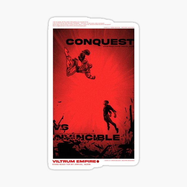 "Conquest Invincible Viltrumite Battle" Sticker for Sale by kingpigeon8 ...